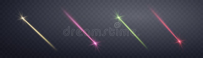 Glowing Magic Laser Beams Set. Neon Line, Presentation Pointer. Blue ...