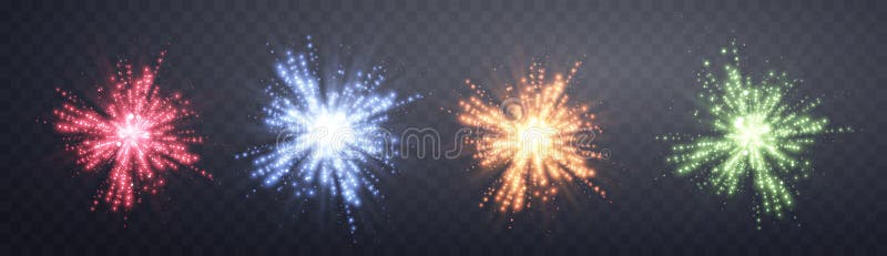 Glowing Magic Sparkles. Glittering Dots, Particles and Stars. Glow ...