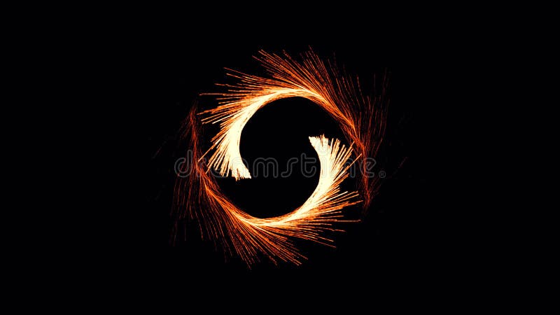 Glowing Magic Yellow Particle Circle Trail Animation. Stock Video ...