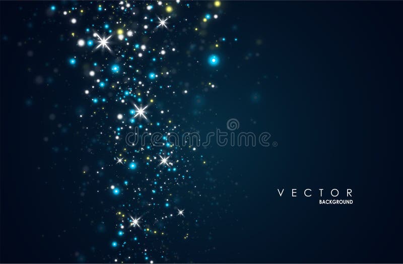 Glowing Magical Wave of Glitter Stars Stock Vector - Illustration of ...