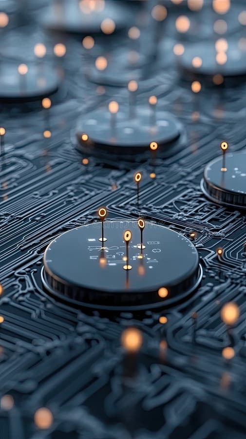 Glowing Map Pins and Route Lines Form a Vibrant Digital Backdrop ...