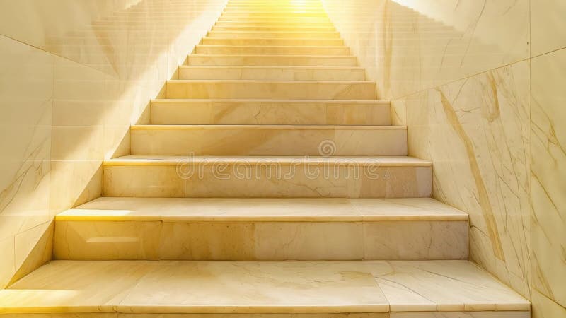 Luminous Marble Staircase Revealing Architectural Grandeur through ...