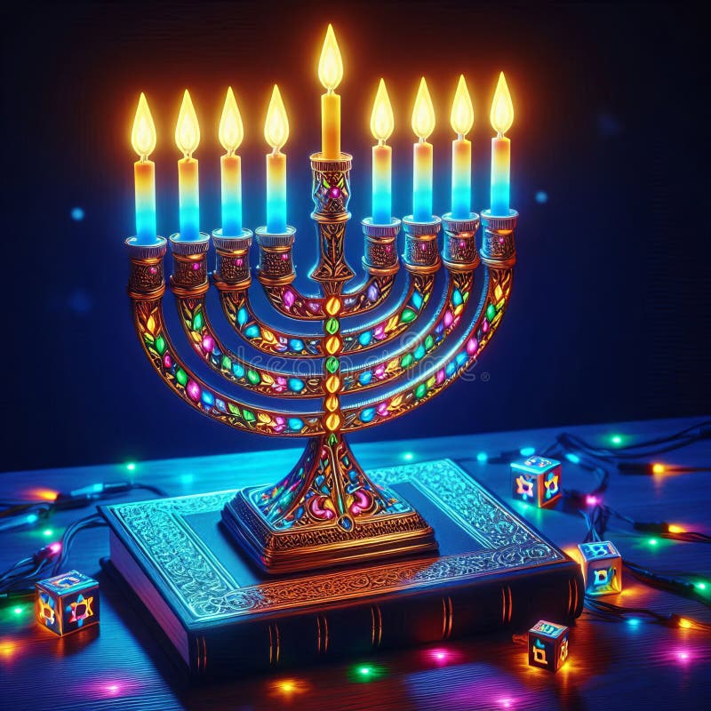 Enorah Menorahs Stock Illustrations – 1 Enorah Menorahs Stock ...