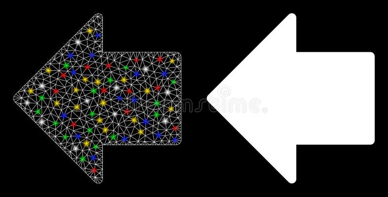 Flare Mesh 2D Arrow Left Icon with Flare Spots Stock Vector ...