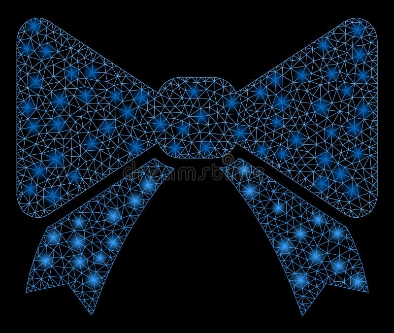 Flare Mesh Wire Frame Bow Tie with Flare Spots Stock Vector ...