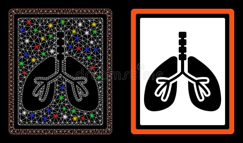 Glowing Mesh Carcass Lungs X-Ray Photo Icon with Light Spots Stock ... Glowing Mesh Carcass Lungs X-Ray Photo Icon with Light Spots Stock ...