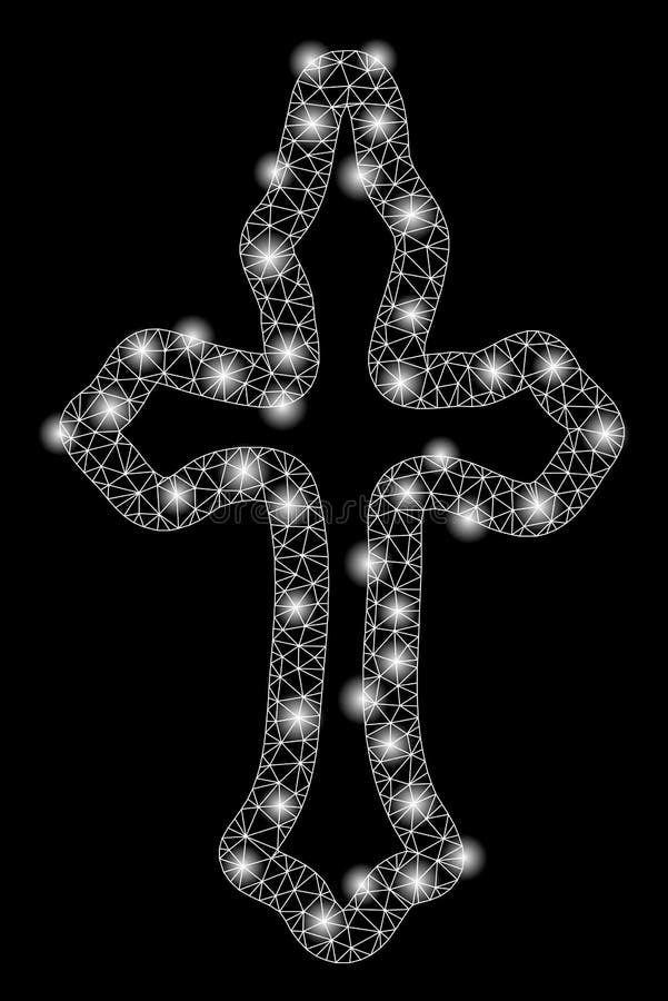 Christian cross and flare stock illustration. Illustration of ...