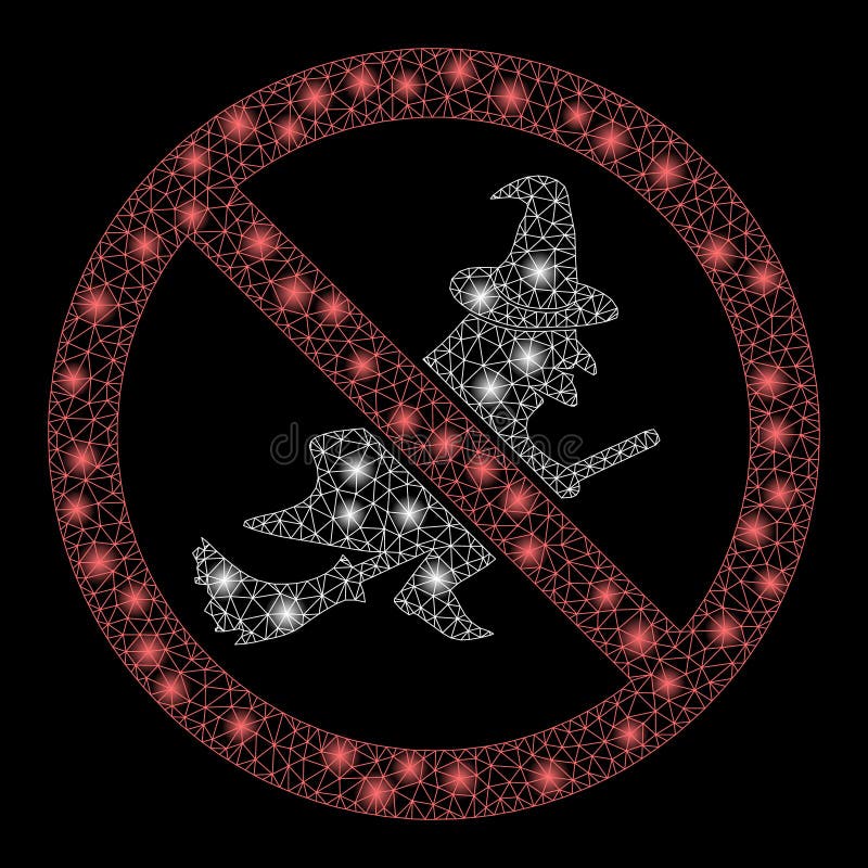 Glowing Mesh 2D No Witch Flights with Flash Spots Stock Illustration ...