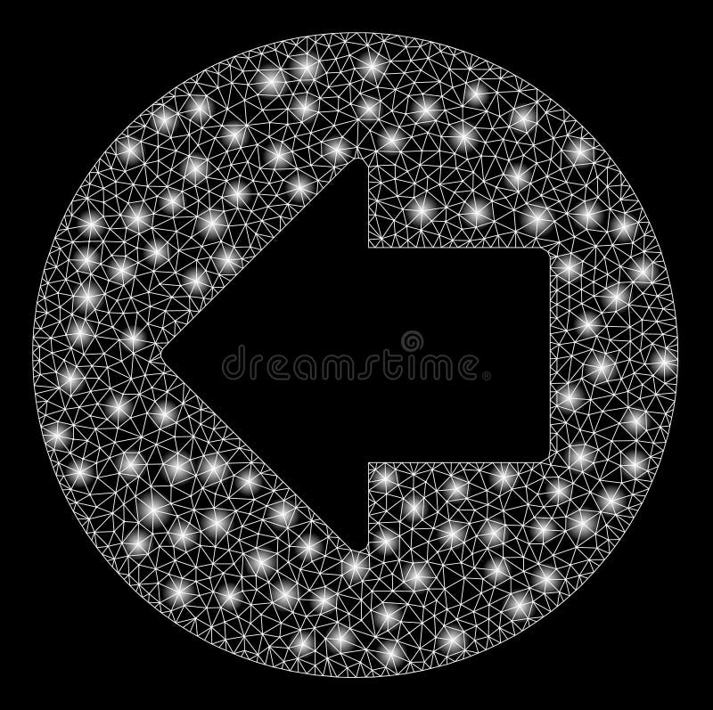 Glowing Mesh 2D Previous Arrow with Flare Spots Stock Vector ...