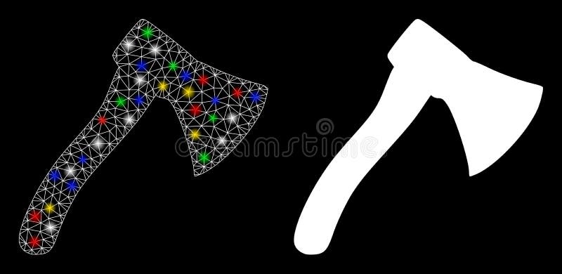 Bright Mesh 2D Hatchet Icon with Flare Spots Stock Illustration ... Bright Mesh 2D Hatchet Icon with Flare Spots Stock Illustration ...