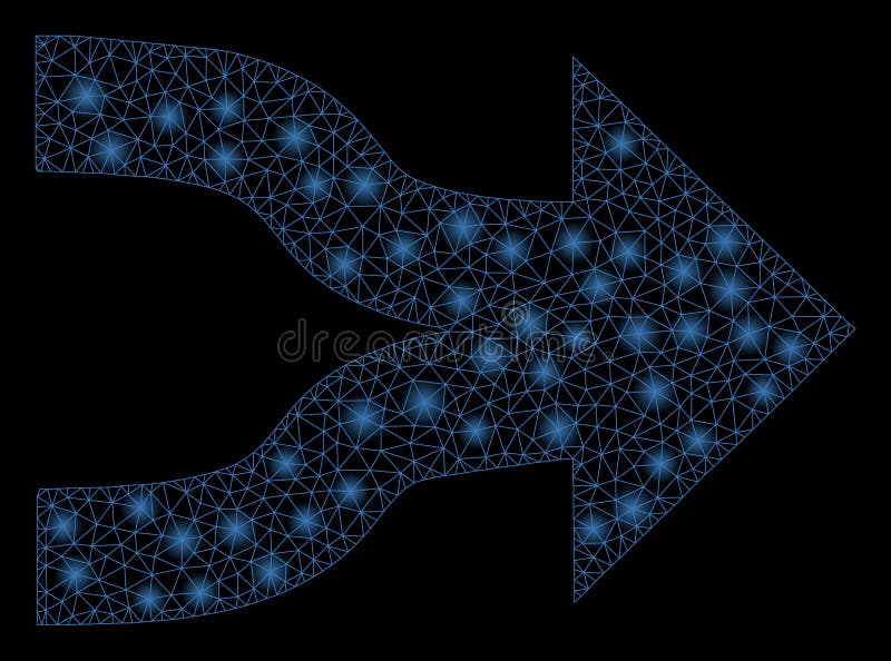 Flare Mesh 2D Join Arrows with Flare Spots Stock Vector - Illustration ...