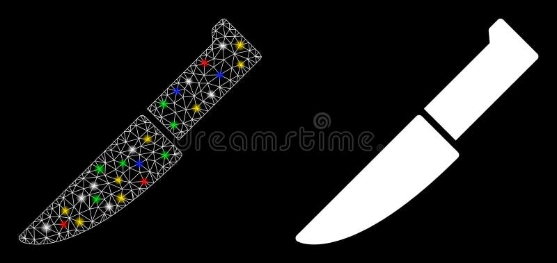 Flare Mesh 2D Knife Icon with Flare Spots Stock Vector - Illustration ...