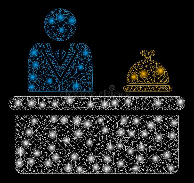 Flare Mesh Network Lobby Desk with Flare Spots Stock Vector ...