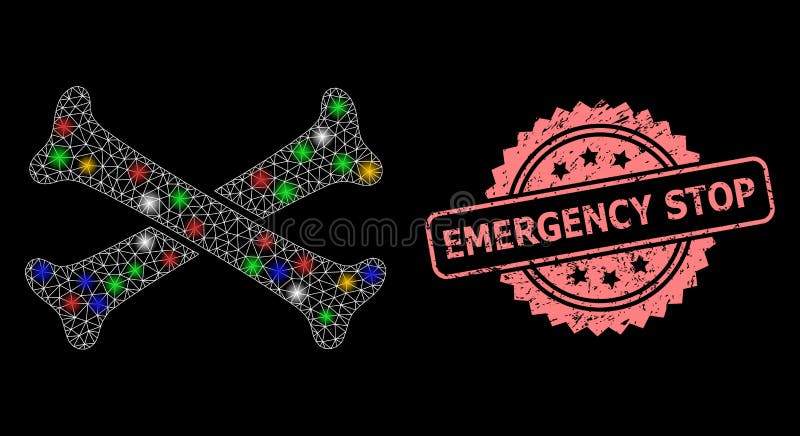Distress Emergency Stop Stamp Seal and Mesh Crossing Bones with Glitter ... Distress Emergency Stop Stamp Seal and Mesh Crossing Bones with Glitter ...
