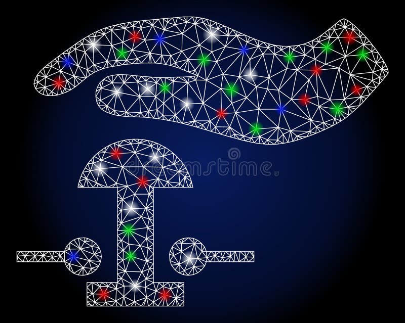 Glowing Mesh Network Emergency Stop with Flash Spots Stock Illustration ... Glowing Mesh Network Emergency Stop with Flash Spots Stock Illustration ...
