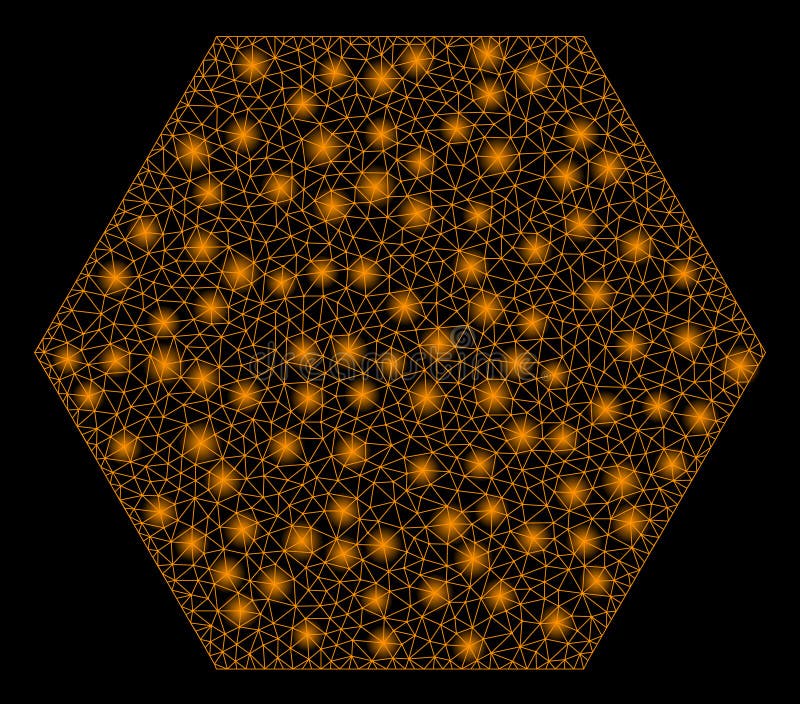 Filled Hexagon Collage Of Triangles Stock Vector - Illustration of ...