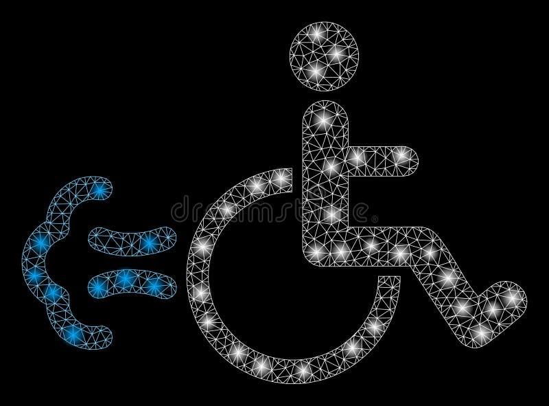 Glowing Mesh Network Patient Movement with Light Spots Stock Vector ...