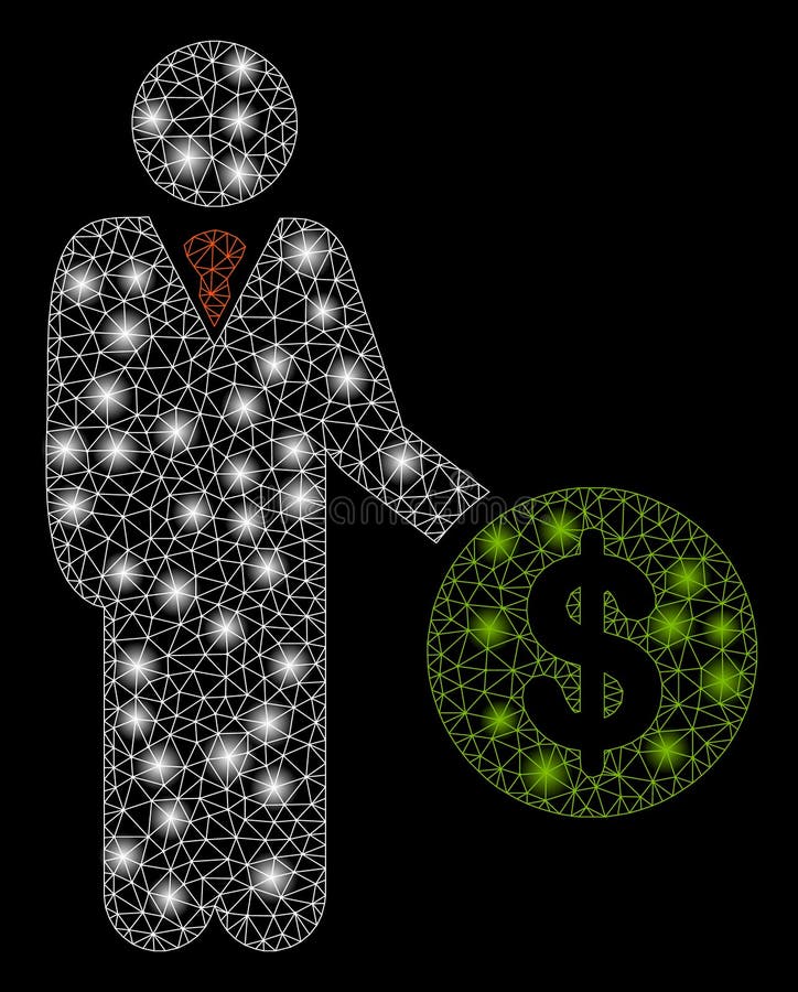 Glowing Mesh Network Payment with Light Spots Stock Vector ...