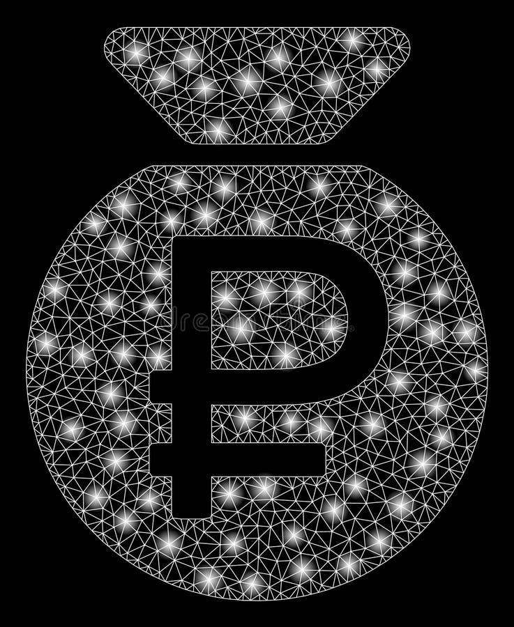 Glowing Mesh Network Rouble Fund with Flash Spots Stock Vector ... Glowing Mesh Network Rouble Fund with Flash Spots Stock Vector ...