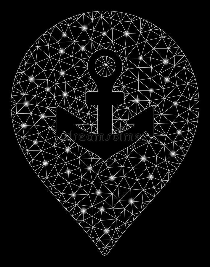 Glowing Mesh Network Sea Port Marker with Light Spots Stock Vector ... Glowing Mesh Network Sea Port Marker with Light Spots Stock Vector ...
