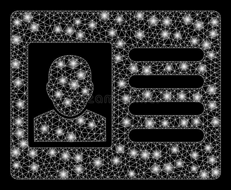 Glowing Mesh Network User Account with Light Spots Stock Vector ...