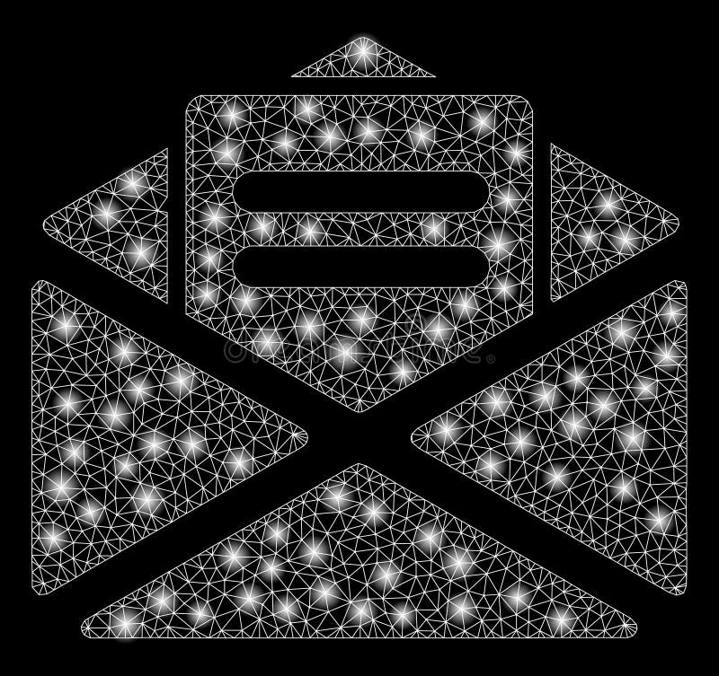 Flare Mesh 2D Open Mail with Flash Spots Stock Vector - Illustration of ...