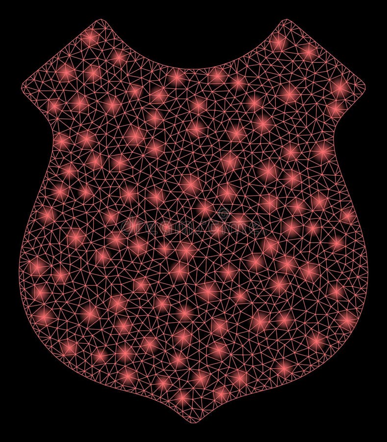 Flare Mesh 2D Police Shield with Flare Spots Stock Vector ...