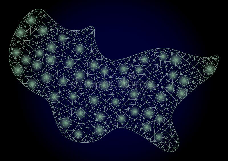 Bright Polygonal Network Spot with Glare Spots Stock Vector ...