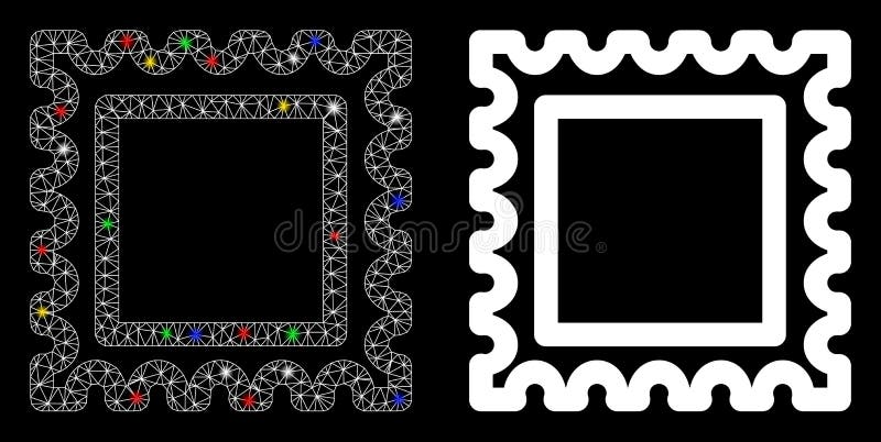 Flare Mesh 2D Postal Mark Icon with Flare Spots Stock Vector ...