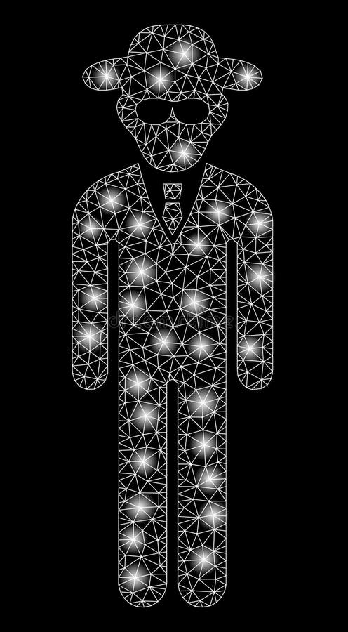 Flare Mesh Network Security Agent with Flare Spots Stock Illustration ...