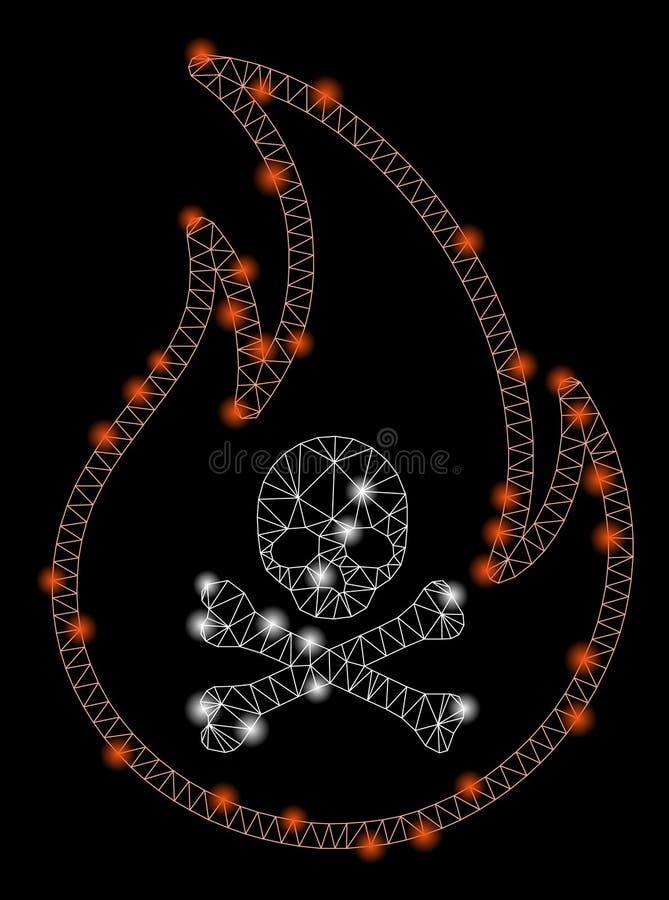 Flare Mesh Wire Frame Toxic Fire with Flare Spots Stock Vector ...
