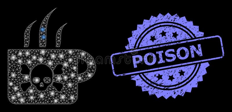 Scratched Poison Seal and Bright Web Mesh Poison Tea with Light Spots ...