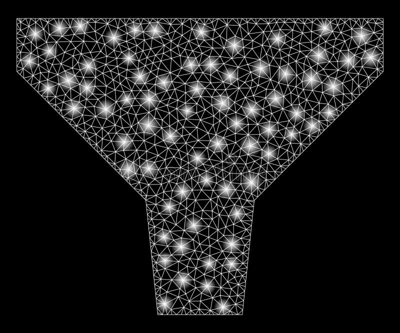 Glowing Mesh Wire Frame Filter with Flare Spots Stock Vector ...