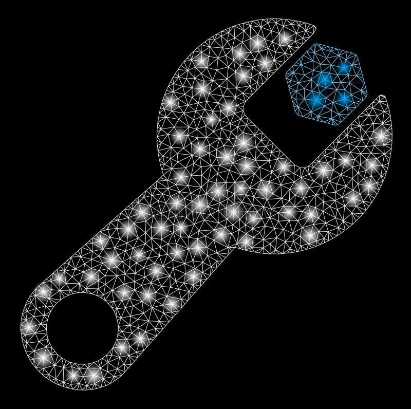 Flare Mesh Wire Frame Wrench with Flare Spots Stock Vector ... Flare Mesh Wire Frame Wrench with Flare Spots Stock Vector ...