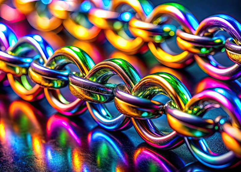 A Glowing Metallic DNA Rainbow Chain Celebrating Unity and Diversity in ...