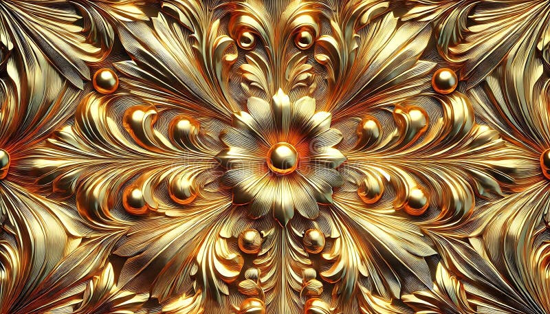 Glowing Metallic Gold Foil Texture with Subtle Sunburst Reflective ...