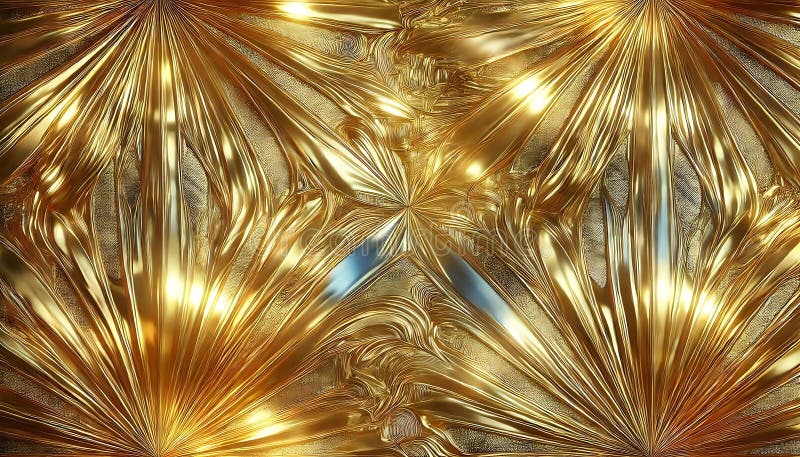 Glowing Metallic Gold Foil Texture with Subtle Sunburst Reflective ...