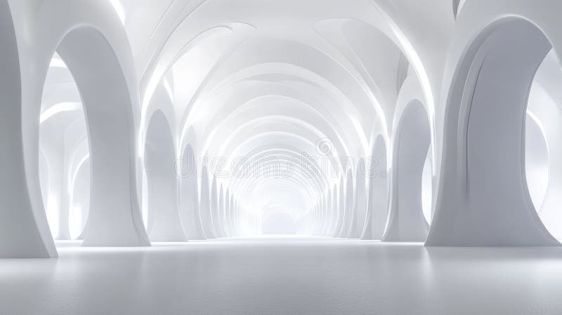 Glowing with Modernity, the White Futuristic Hallway is a Striking ...
