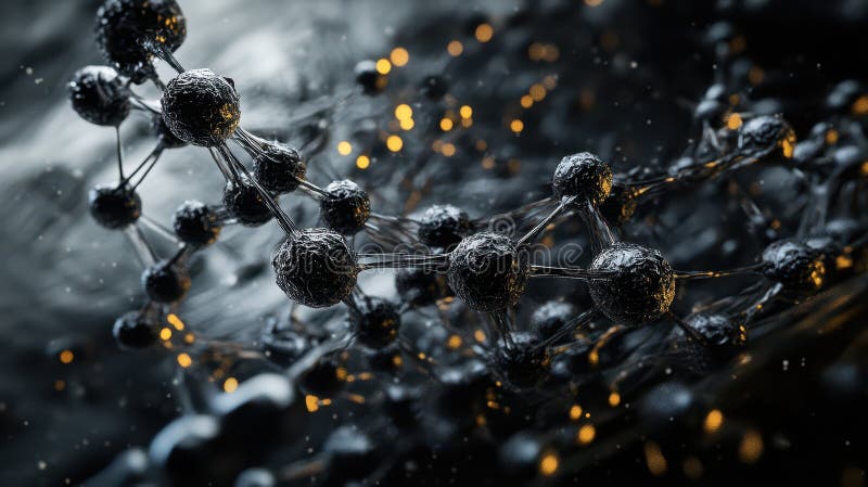 Glowing Molecular Designs in Abstract Art Stock Image - Image of ...