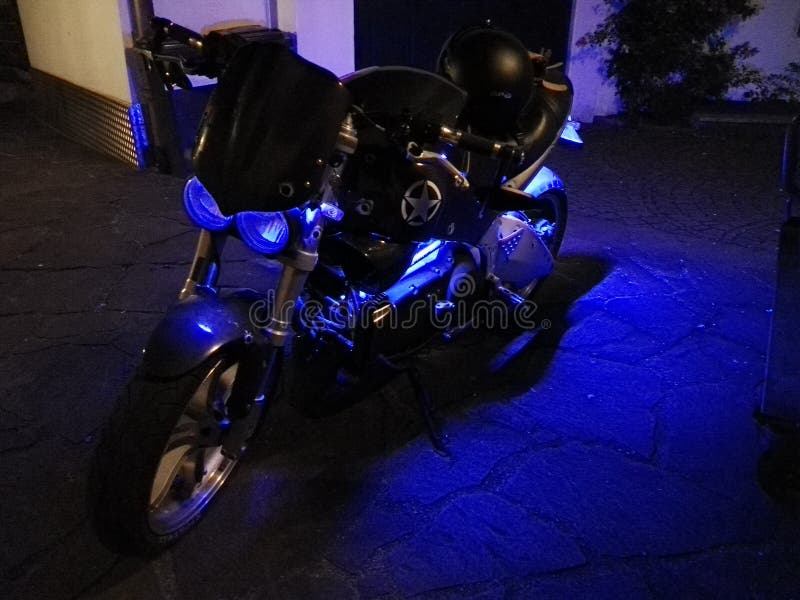 Glowing motorcycle editorial stock photo. Image of headlamp - 88057388