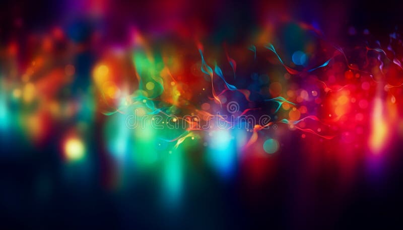 Glowing Multi Colored Backdrop with Defocused Abstract Circles ...