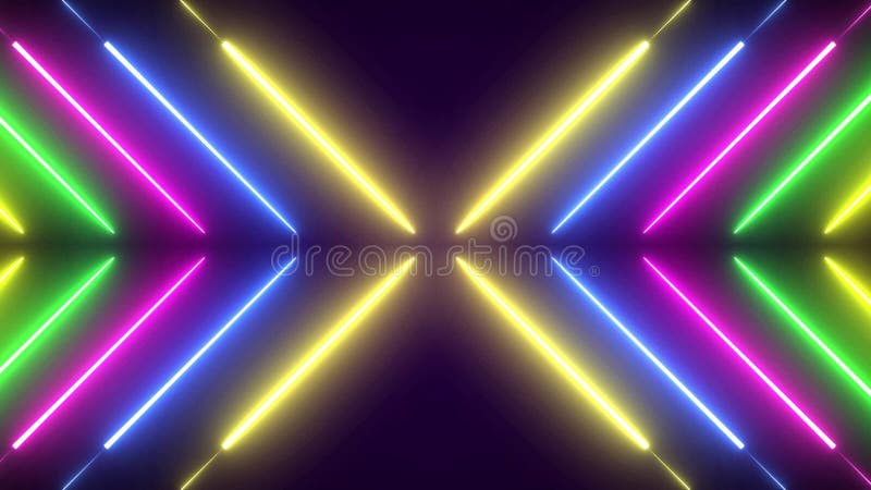 Glowing Multi Colored Neon Geometric Letter X Line Background Loop ...