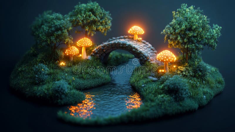 Mushrooms Light Stone Bridge Stock Illustrations – 9 Mushrooms Light Stone Bridge Stock ...
