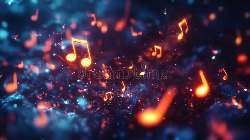 Glowing Music Notes Stock Illustrations – 3,494 Glowing Music Notes ...