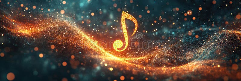 A Glowing Musical Note Symbolizing Creativity and Inspiration ...