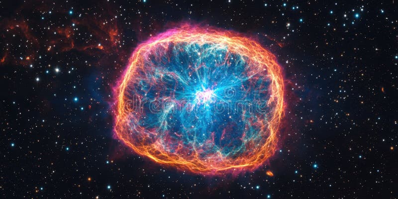 Glowing Nebula Structure in Deep Space with Stars for Cosmos Universe ...