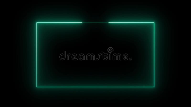 Glowing Neon Abstract Double Light Rectangle Shape Animation Red Color ...