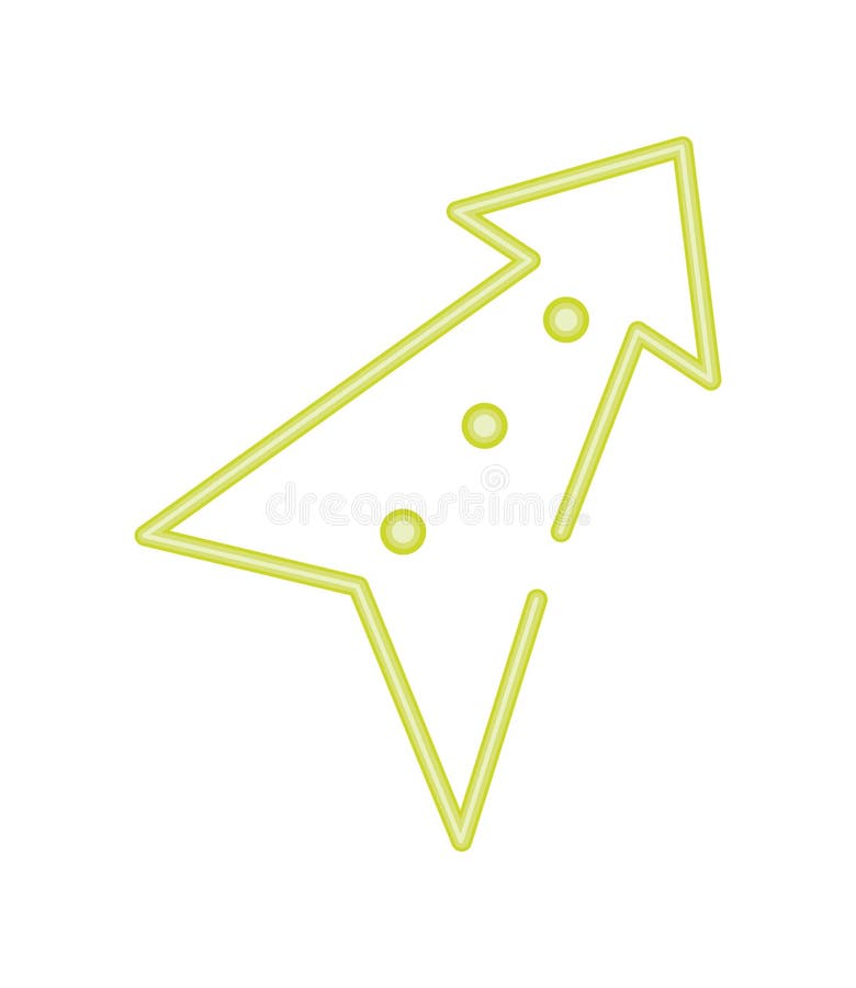 Glowing neon arrow light stock vector. Illustration of effect - 339874852
