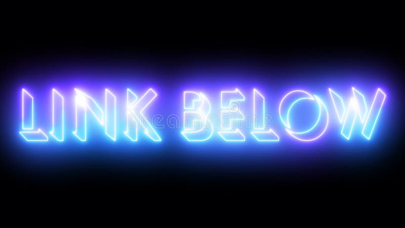 Glowing Neon-colored Link Below Word Text Illustration. Stock ...