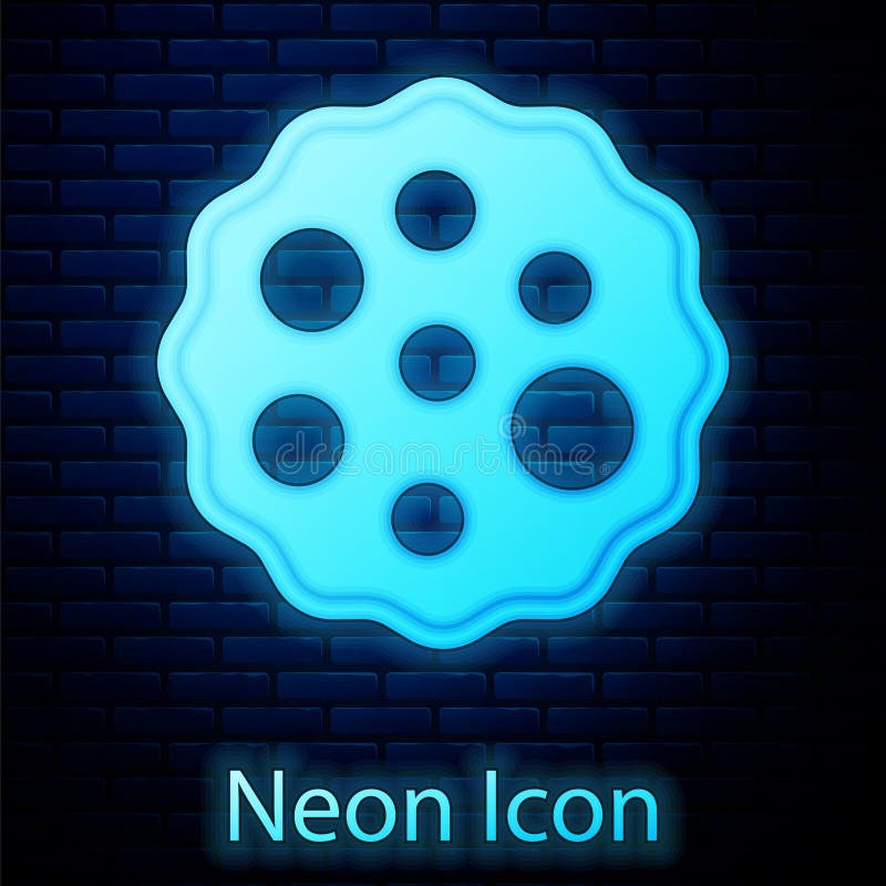 Neon Cookie Red Color Vector Illustration Flat Style Image Stock Vector ...